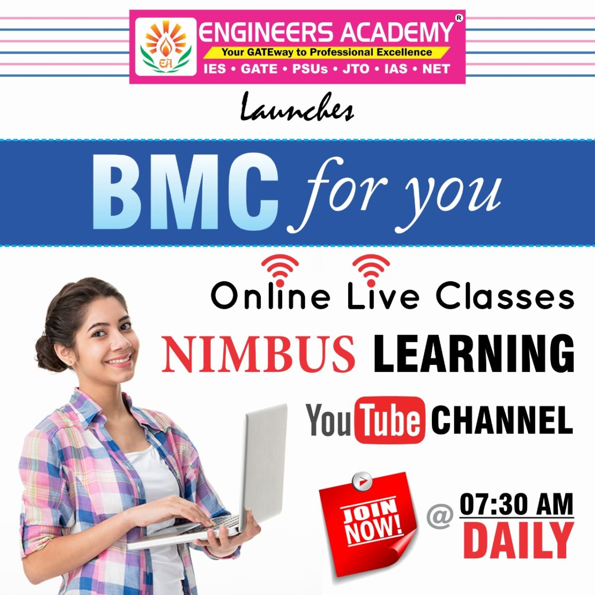 BMC Online Live Classes – Best GATE IESE PSU SSC JE Coaching Institute