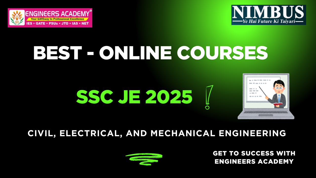 SSC JE Online Courses | CE, EE, ME | Live & Recorded Classes