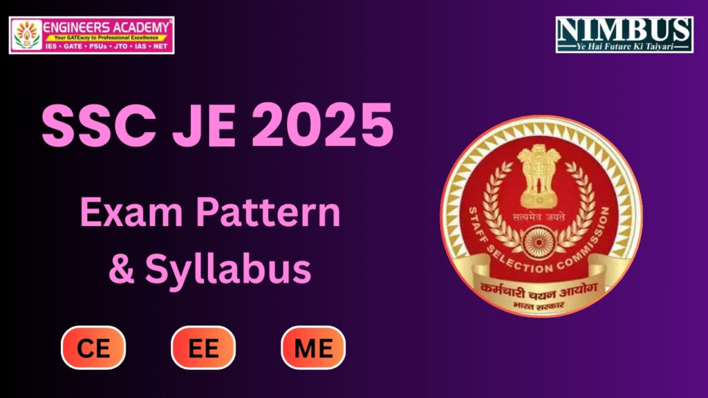 SSC JE Syllabus & Exam Pattern 2025 for Papers 1 and 2