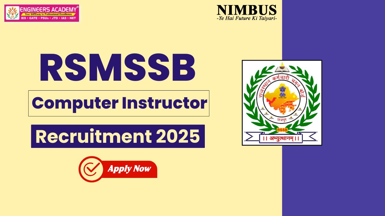 Computer Instructor Recruitment 2025 | Check Notification, Vacancy Details & Eligibility Criteria