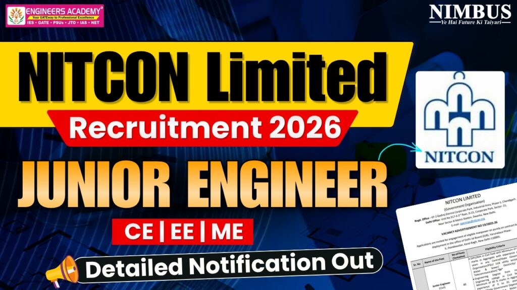 NITCON JE Recruitment 2026: Check Notification, Vacancy, Eligibility ...