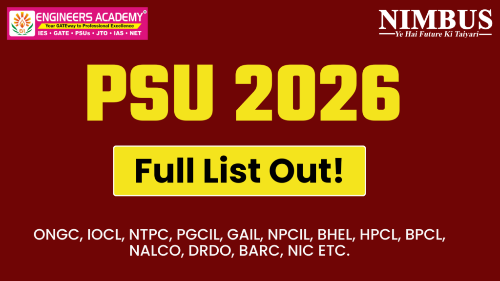 PSU Jobs Through GATE 2026: Check Vacancy, Eligibility, Salary, Age ...